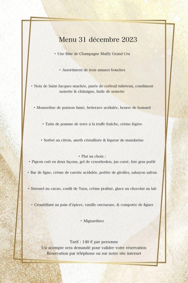 Nos menus - L'Aromate